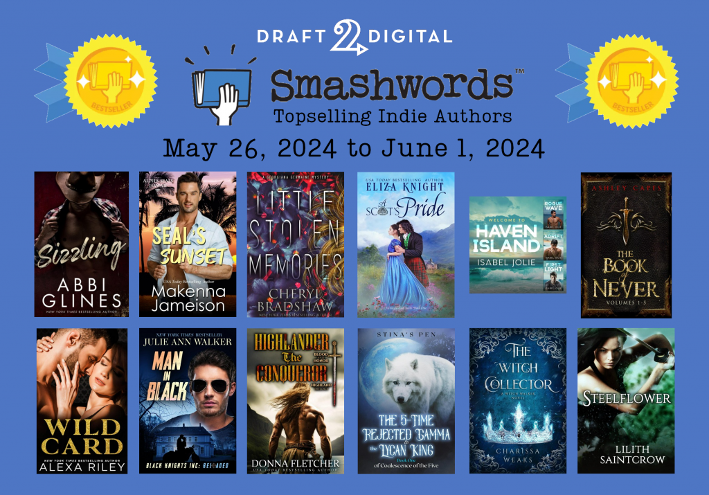 Smashwords Bestselling Indie Authors of the Week - June 1, 2024 - Draft2Digital | Blog