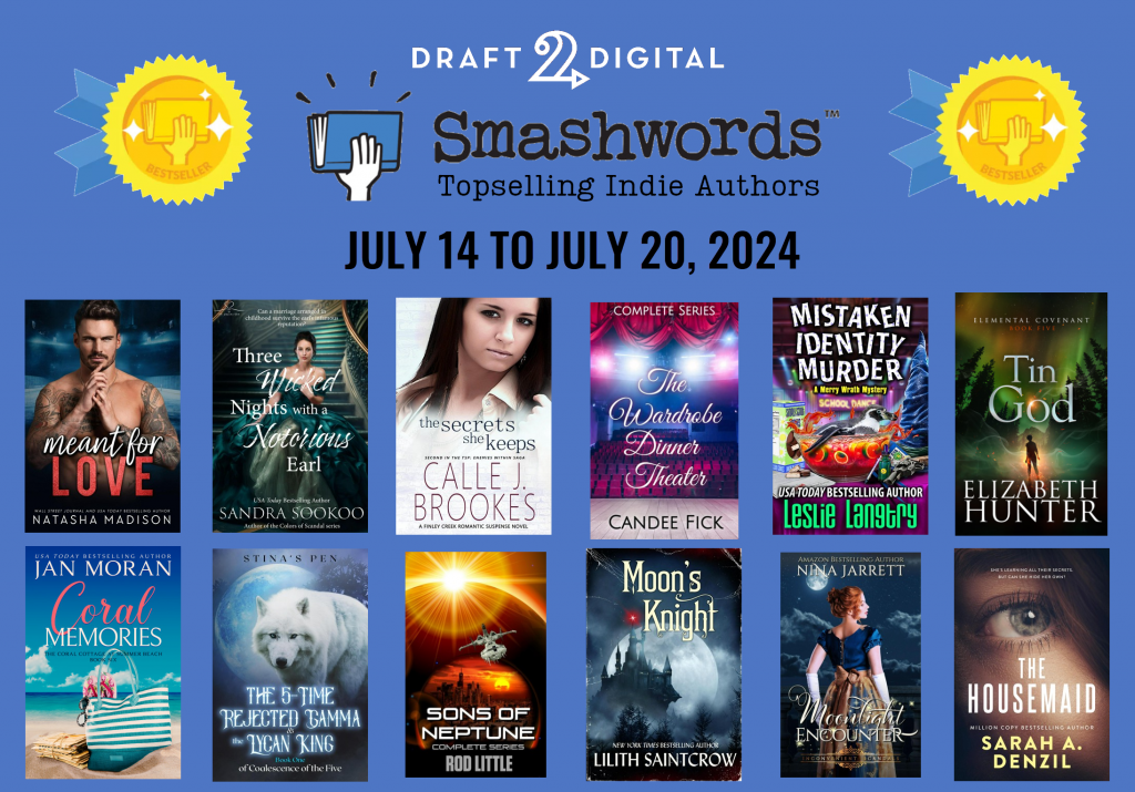 Smashwords Bestselling Indie Authors of the Week - July 20, 2024 - Draft2Digital | Blog